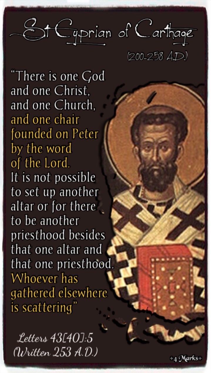 St.Cyprian van Carthago: Er is één God en één Christus, en één Kerk, en ...